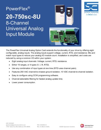Datasheet 20-750sc-8u – Spectrum Controls