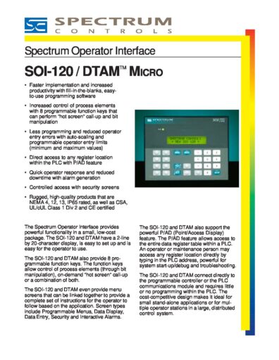 DTAM_Datasheet – Spectrum Controls